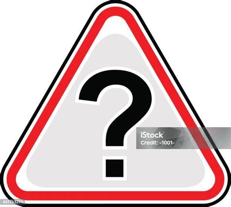 Point Dinterrogation Signe Triangle Autocollant Icône Vecteurs Libres