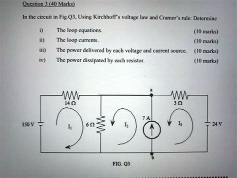 SOLVED Text Question 3 40 Marks In The Circuit In Fig Q3 Using