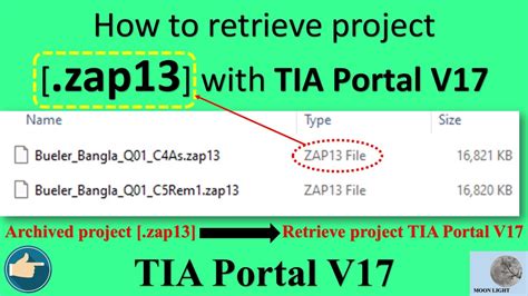How to retrieve project 𝐳𝐚𝐩𝟏𝟑 with 𝐓𝐈𝐀 𝐏𝐨𝐫𝐭𝐚𝐥 𝐕𝟏𝟕 YouTube