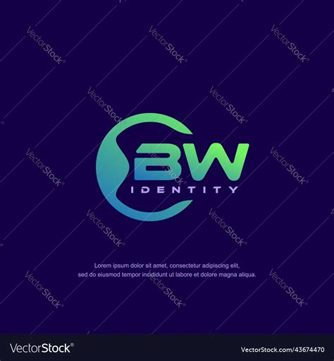 Initial Letter Circular Line Logo Template Vector Image
