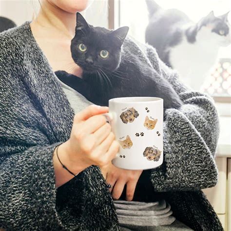Personalized Name Pet Face Mug Custom Pet Photo 11oz Ceramic Mug Pet