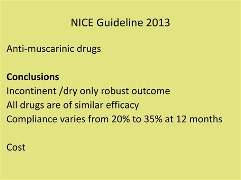 Ppt “urinary Incontinence In Women 2013” Nice Guidelines