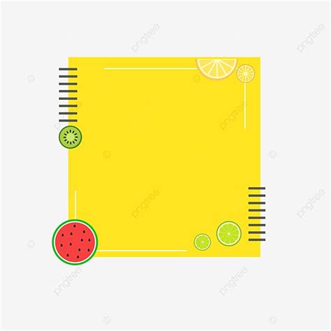 Dialog Box Border White Transparent Vector Flat Wind Fruit Line Small Fresh Border Dialog Box