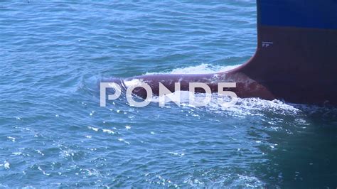 Bulbous Bow Of A Cargo Ship In Ocean Bulb Modifies The Way The Water