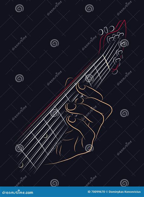 E7 Guitar Chord Icon Basic Guitar Chords Vector Isolated On White