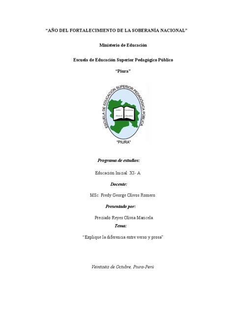 Prosa Y Verso Pdf