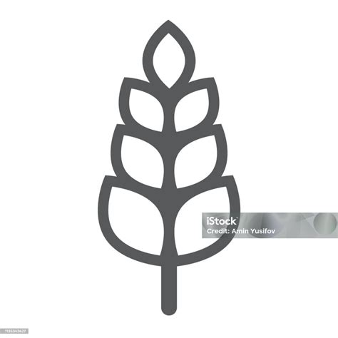 小麥線圖示 農業和農場 糧食符號 向量圖形 在白色背景的線性圖案向量圖形及更多10號圖片 10號 乾草 互聯網 Istock