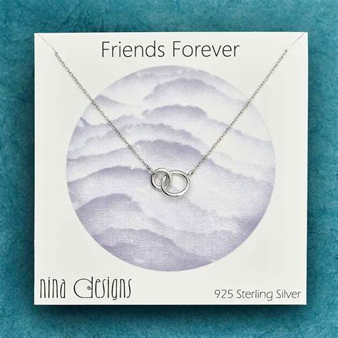 Sterling Silver Linked Circles Necklace 18 Inch