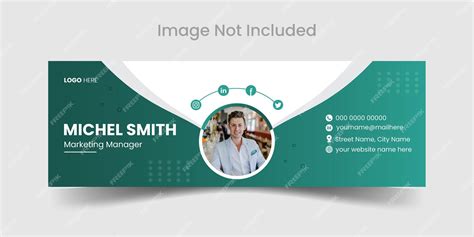 Premium Vector Vector Corporate Email Signature Template