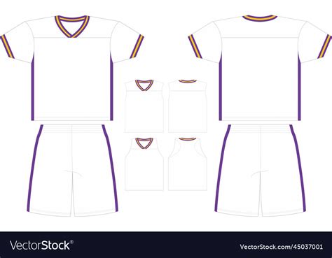 Lacrosse Uniforms Mock Ups Royalty Free Vector Image