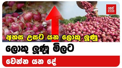 අහස උසට යන ලොකු ලූණු Neth News Youtube