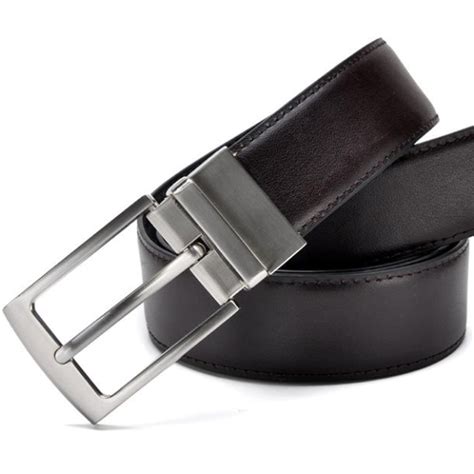 Mens Reversible Leather Belt In Black And Dark Brown Cmc Classy Men Collection