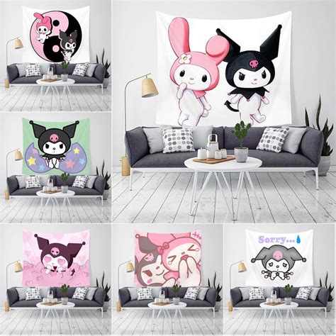 150x130ซม 90x75ซม ญี่ปุ่น อะนิเมะ มายเมโลดี้ คุโรมิ ตกแต่ง พรม ห้อง
