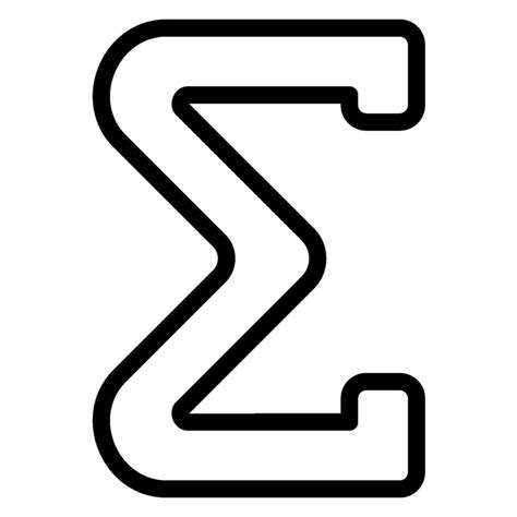 Sum Line Icon 27581038 Vector Art At Vecteezy