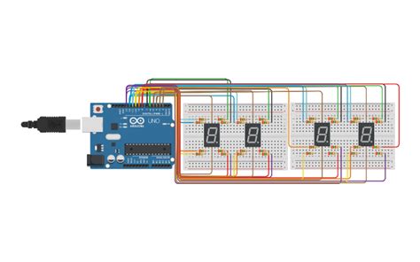 Circuit Design Sistema Display 7 Segmenti Rocco Mastromatteo Tinkercad