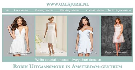 White Cocktail Dresses Ivory Short Dresses Robin Amsterdam