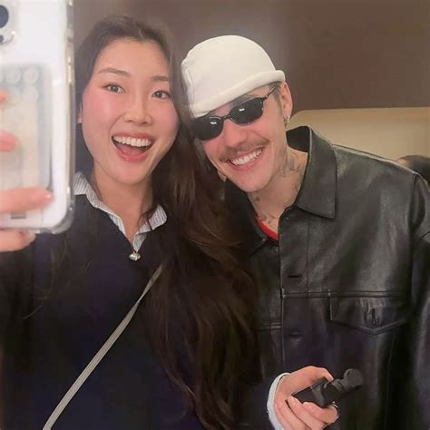 Justin Bieber February 18 2025 With A Fan Rhodes Pop Up Event Los