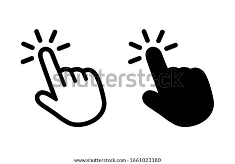 Click Button Hand Pointer Clicking Click Stock Vector Royalty Free