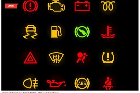 Kenali Tanda Lampu Dan Gambar Indikator Mobil