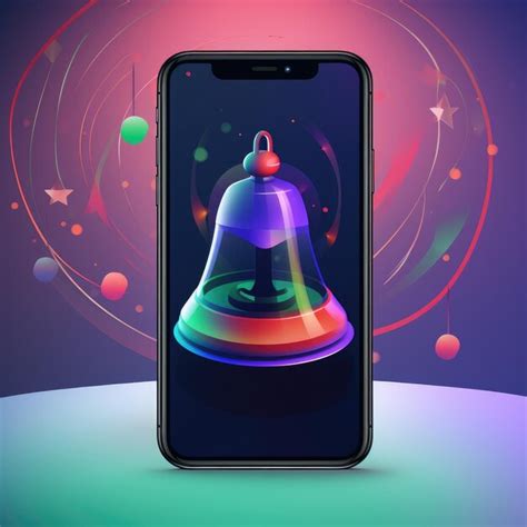 Bellify Vibrant Mobile App Illustration For Colorful Notifications Premium Ai Generated Image