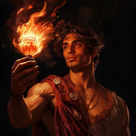 Premium Ai Image A Man Holding A Flaming Torch In His Hand With The