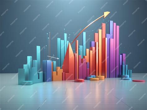 Premium Photo Navigating Trends 3d Chart And Trend Graph With Data Analysis In Finance
