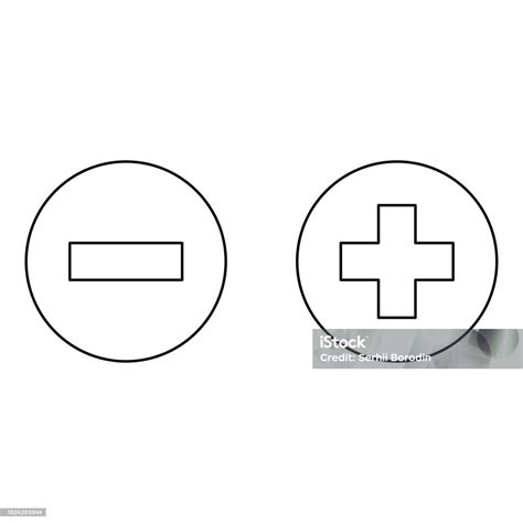 Add Sign And Delete Sign The Black Color Icon Stock Illustration