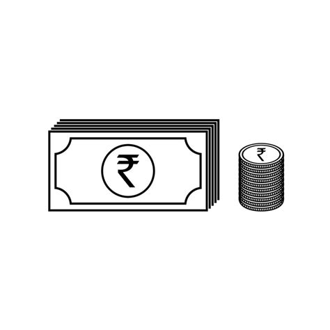 Stack Of Rupee Inr Indiacurrency Icon Symbol Vector Illustration