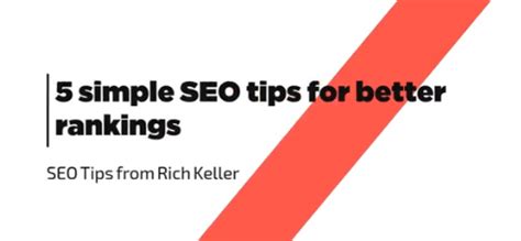 5 Simple Seo Tips For Better Ranking