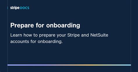 Prepare For Onboarding Stripe Documentation