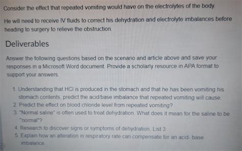 Solved Week Case Study Fluid And Electrolyte Acid Base Chegg