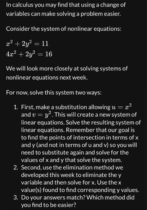 Solved In Calculus You May Find That Using A Change Of Chegg