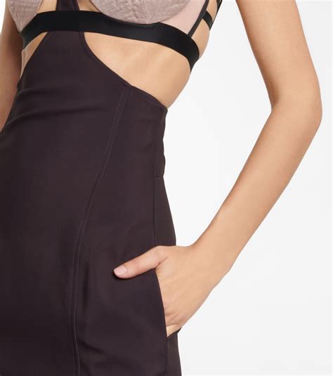 Cutout Mesh Paneled Minidress In Black Nensi Dojaka Mytheresa