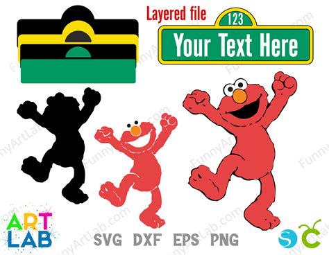 Elmo Svg Bundle Sesame Street Bundle Svg Fan Art License Street Svg
