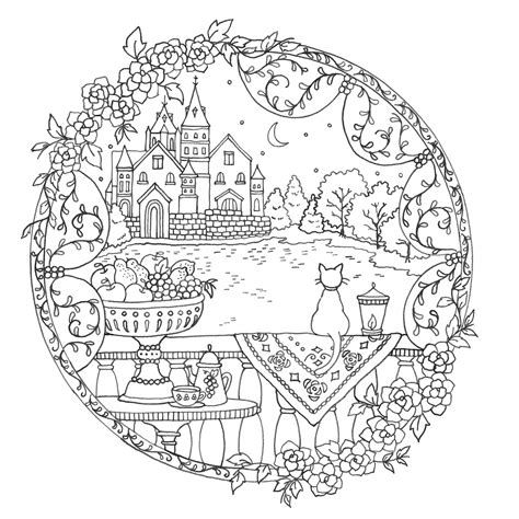 Romantic Country Coloring Book Livro De Colorir Free Adult Coloring