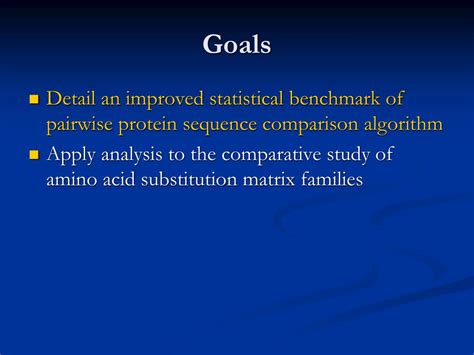 Ppt Statistical Evaluation Of Pairwise Protein Sequence Comparison With The Bayesian Bootstrap