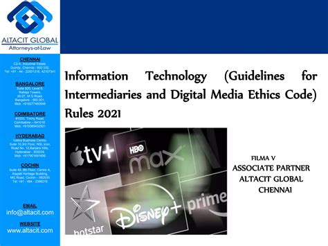Information Technology Guidelines For Intermediaries And Digital Media