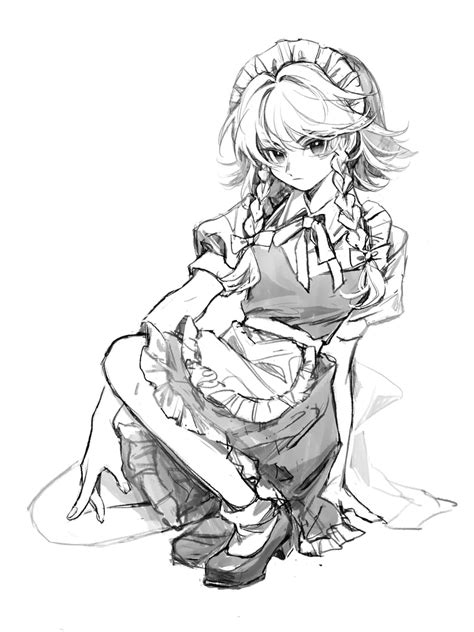 Izayoi Sakuya Touhou Drawn By 80isiiii Danbooru