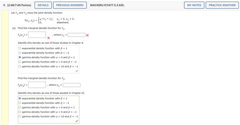 solved let y1 and y2 have the joint density function