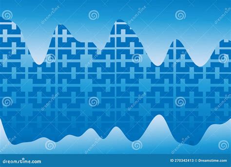 Abstract Background Composition Of Wave Shapes And Geometric Pattern