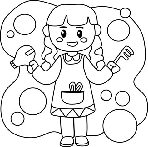 Kapper Kleurplaten Kinderen Kleurplaat