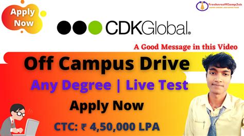 CDK Global Off Campus Recruitment Drive Hiring As Application Developer Any Degree