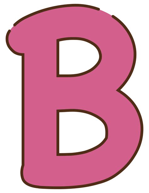 Pink With Brown Border Letter B 42885997 Png