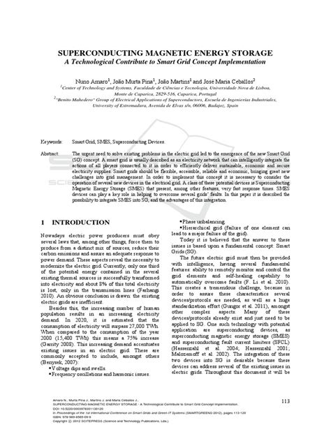 Superconducting Magnetic Energy Storage Pdf