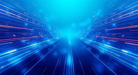 Futuristic Abstract Background Of Glowing Lines And Shapes Premium Ai Generated Image