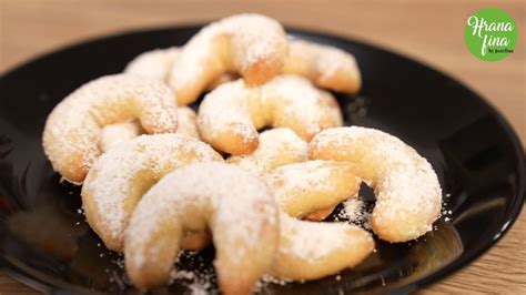 Tradicionalni Božićni Kolači Vanilin Kiflice Koje Se Tope U Ustima