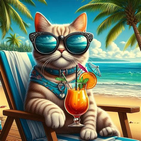 Premium Photo A Cat Wearing Sunglasses