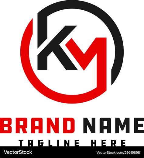 Km Logo Design Km Monogram Stock Vector Illustration And Royalty Free