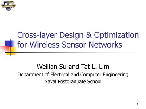 PPT Cross Layer Design Optimization For Wireless Sensor Networks PowerPoint Presentation