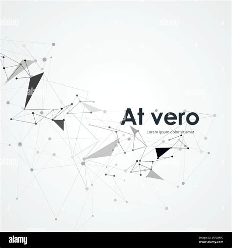 Vector Connections With Dots Lines In Black Abstract Gray Bright Technology Background Stock